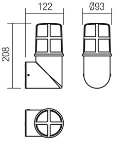 Redo 90196 - Venkovní nástěnné svítidlo TRITON 1xE27/28W/230V IP54 mosaz