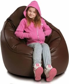 Sedací vak hruška Star polyester TiaHome - tmavě hnědá