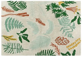 Lorena Canals koberec 140 x 200 barevné listy - krémový Plants
