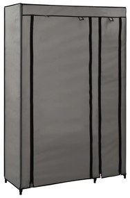 Skládací šatní skříň šedá 110 x 45 x 175 cm textil 282423