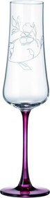 BOHEMIA IDUNA RED FOOT SKLENICE NA ŠAMPAŇSKÉ 250ML SADA 6 KS