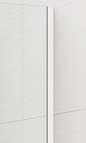 Polysan ESCA WHITE MATT jednodílná sprchová zástěna k instalaci ke stěně, sklo Marron, 1500 mm ES1515-03