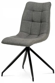Jídelní židle hnědá látka + ekokůže, kov antracit, HC-396 COF2