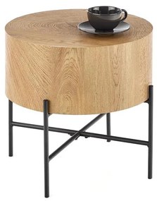 HALMAR BROOKLYN S konferenční stolek přírodní dub/černý (1073)