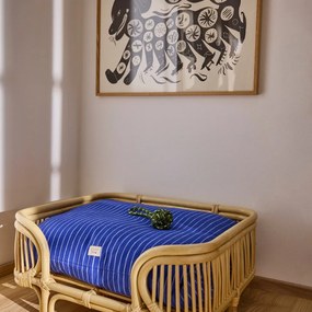Modrý bavlněný pelíšek pro psa 94x75 cm Kyoto – OYOY Living Design