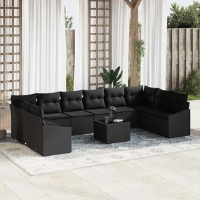 Set pohovek 11 ks Černá polyratan 3346913