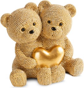 DEKORAČNÍ SOŠKA BEAR 11X10 CM ZLATÁ
