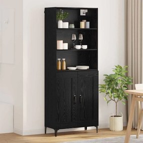 Vysoký bufet 2 ks Černý dub 69,5 x 34 x 180 cm Kompozitní dřevo 3403591
