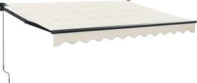 Zatahovací markýza krémová 3 x 2,5 m textil a hliník 3154451