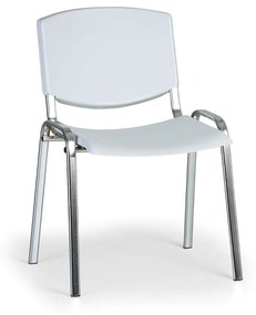 Konferenční židle Design - chromované nohy, šedá