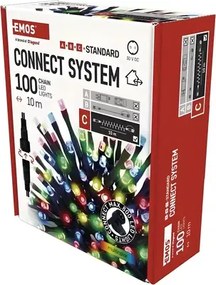 Emos D1AM03 Connect / Světelný řetěz / 100 LED / 10 m / multicolor / I