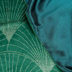 Sametový středový ubrus s lesklým zeleným potiskem Šířka: 35 cm | Délka: 180 cm