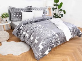 MKLuzkoviny.cz Francouzské povlečení mikroplyš Exclusive – Sob grey 200x220/70x90cm