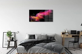 akrylový obraz růžová fraktály 100x50 cm