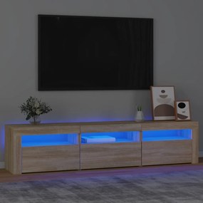 TV skříňka s LED osvětlením dub sonoma 180x35x40 cm 3152756
