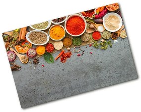 Wallmuralia Kuchyňská deska velká skleněná Koření 80x52 cm