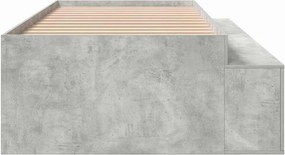 Rám postele Betonově šedá 100 x 200 cm Kompozitní dřevo 3335184