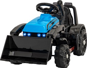 Ramiz Traktor buldozer G320 pro nejmenší děti modrý + pohyblivá lžíce + melodie + klakson + LED světla