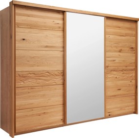 XXXLutz ŠATNÍ SKŘÍŇ SE ZRCADLEM, divoký dub, barvy dubu, 285/216/70 cm Linea Natura - Šatní skříně - 002686001501