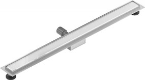 Mexen Flat nerezový sprchový žlab 80 cm vzor bílé sklo, 1027080-15