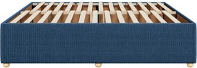 Rám postele bez matrace modrý 200 x 200 cm textil 3284969
