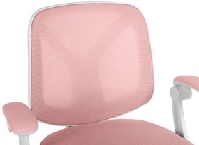 Dětská otočná židle Neoseat JUNI 010 s podnoží — látka, růžová