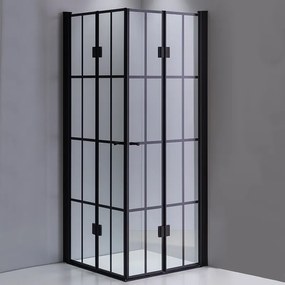 BPS-koupelny Čtvercový sprchový kout HYD-SK08M 100x100 černá/transparent