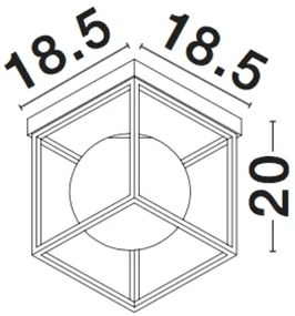 Designové stropní svítidlo Juliet 18 Mosaz