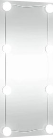 Nástěnné zrcadlo s LED osvětlením 40 x 80 cm sklo obdélníkové 3189153