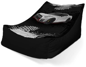 Sablio Sedací vak Lounge Nissan GTR 35 Černý - 120 x 100 x 80 cm