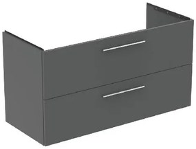 Ideal Standard i.Life B - Umyvadlová skříňka, 63x120x51 cm, 2 zásuvky, pravá, šedý matný křemen T5587NG