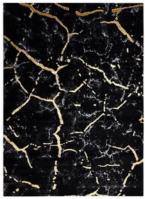 Dywany Łuszczów Kusový koberec Gloss 410A 86 3D mramor black/gold ROZMĚR: 240x330