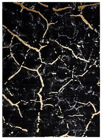 Dywany Łuszczów Kusový koberec Gloss 410A 86 3D mramor black/gold ROZMĚR: 280x370