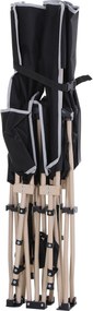 Kempinkové lůžko Outsunny Skládací kempinkové lůžko s přenosnou taškou 190 x 68 x 52 cm Oxford Black ideální pro kempování a outdoorové aktivity | Ao…