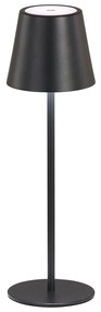 Černá LED stolní lampa s kovovým stínidlem (výška 36,5 cm) Viletto – Fischer &amp; Honsel