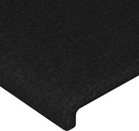 Čelo postele s LED černé 160x5x78/88 cm textil 3121340