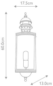 Elstead DOWNING-STREET-V - Venkovní svítidlo DOWNING STREET 1xE27/60W/230V IP44