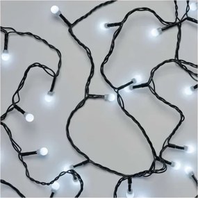 Vánoční řetěz kuličky EMOS ZYK0207 200LED 10m studená bílá