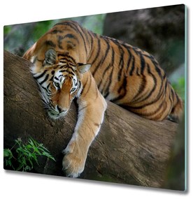 Skleněná krájecí deska Tygr na stromě 60x52 cm