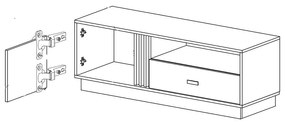 ALLMO | TV stolek AL05 | 125 cm | dub estana/antracit