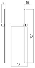 Redo 01-4673 - LED Nástěnné svítidlo TANGENT LED/6W/230V CRI 90 černá