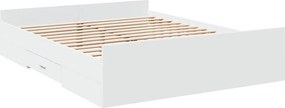 Rám postele se zásuvkami bílý 160 x 200 cm kompozitní dřevo 3280279