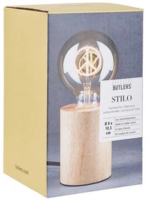 Butlers STILO Stolní lampa dřevěná kulatá 11 cm