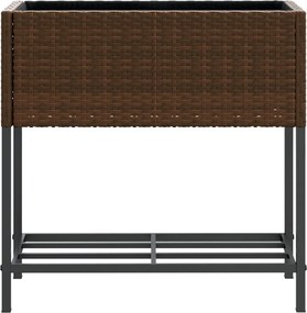 Zahradní truhlíky s policí 2 ks hnědé 70 x 28 x 70 cm 3210511