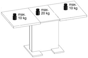 Jídelní stůl Britt 110x69 cm, dub sonoma
