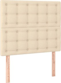 Box spring postel s matrací krémová 90x200 cm textil 3128258