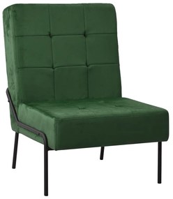 vidaXL Relaxační židle 65 x 79 x 87 cm tmavě zelená samet