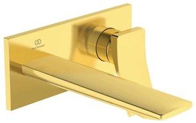 Ideal Standard Conca Tap - Umyvadlová baterie pod omítku, výtok 18 cm, Brushed Gold A7371A2