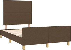 Rám postele bez matrace tmavě hnědá 120 x 200 cm textil 3124882