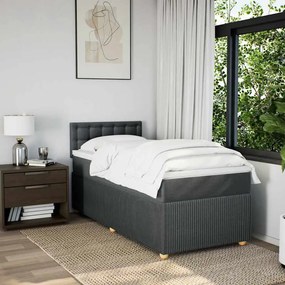 Box spring postel s matrací tmavě šedá 80 x 200 cm textil 3289598